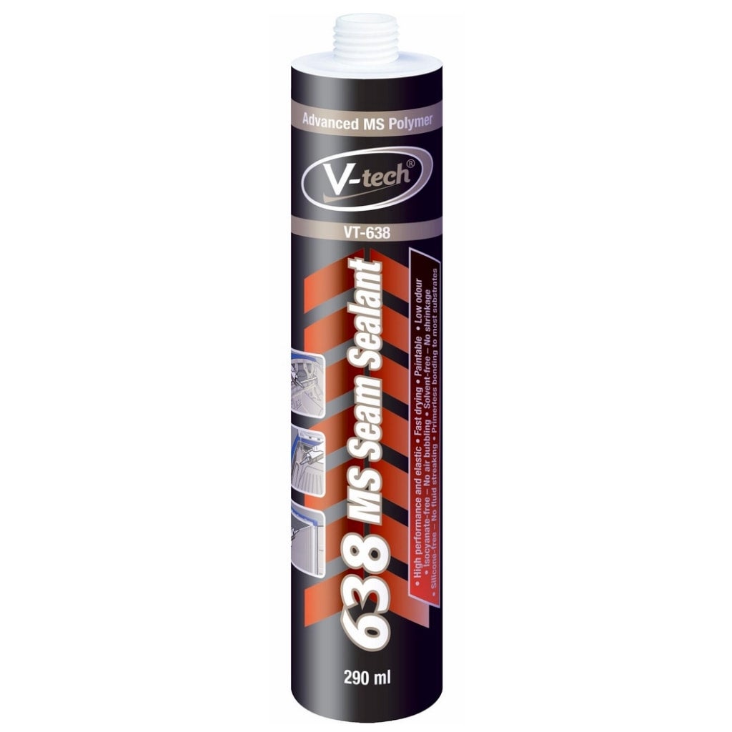 V-Tech Vital 638 MS Auto Body Seam Sealant Black 290ml Cartridge VT638B ...