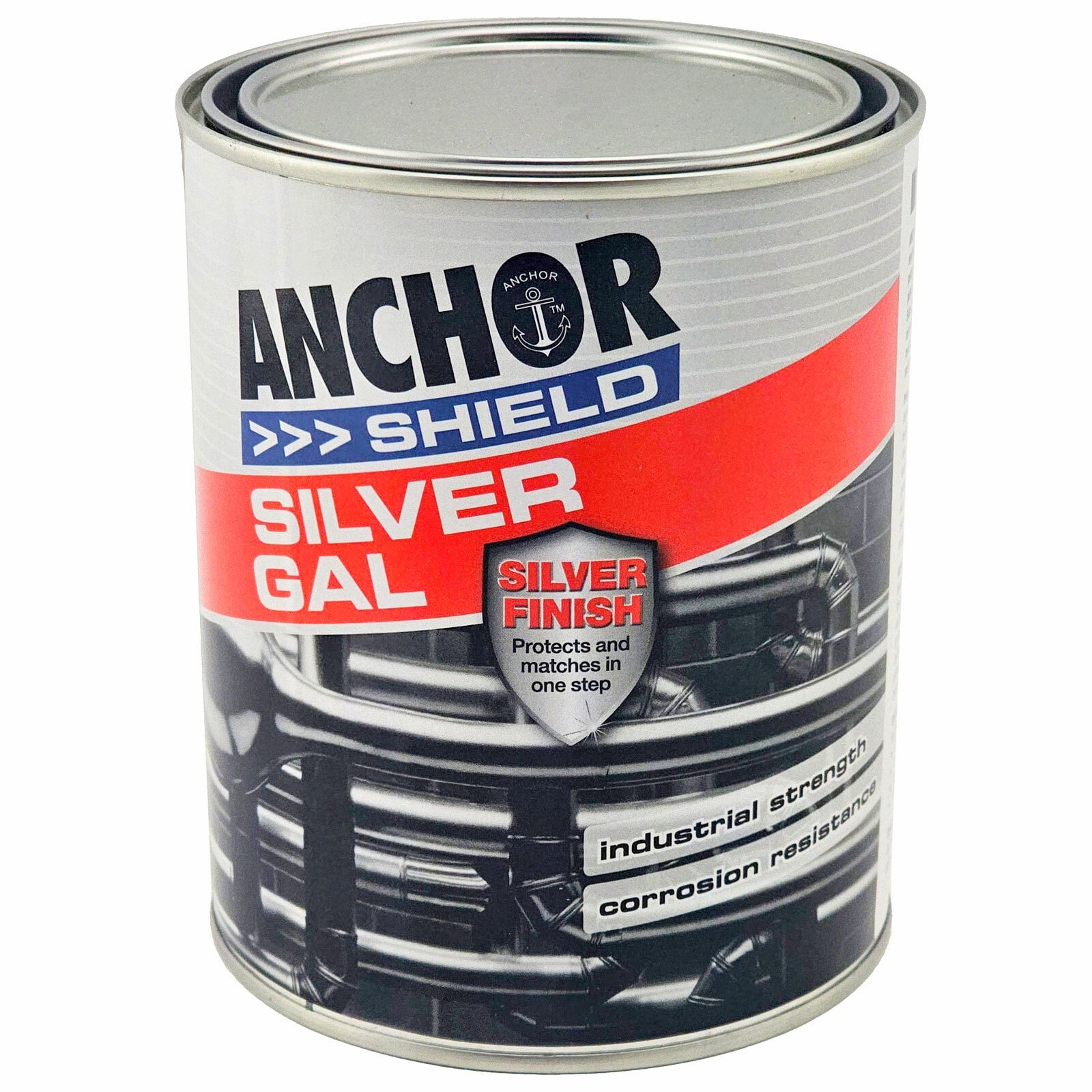 Anchor Shield Silver Gal Anti Rust Galvanising Paint Corrosion ...