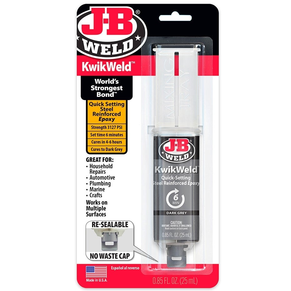 JB Weld Kwik Weld Epoxy Adhesive Glue Syringe 25ml 50176 | Great ...